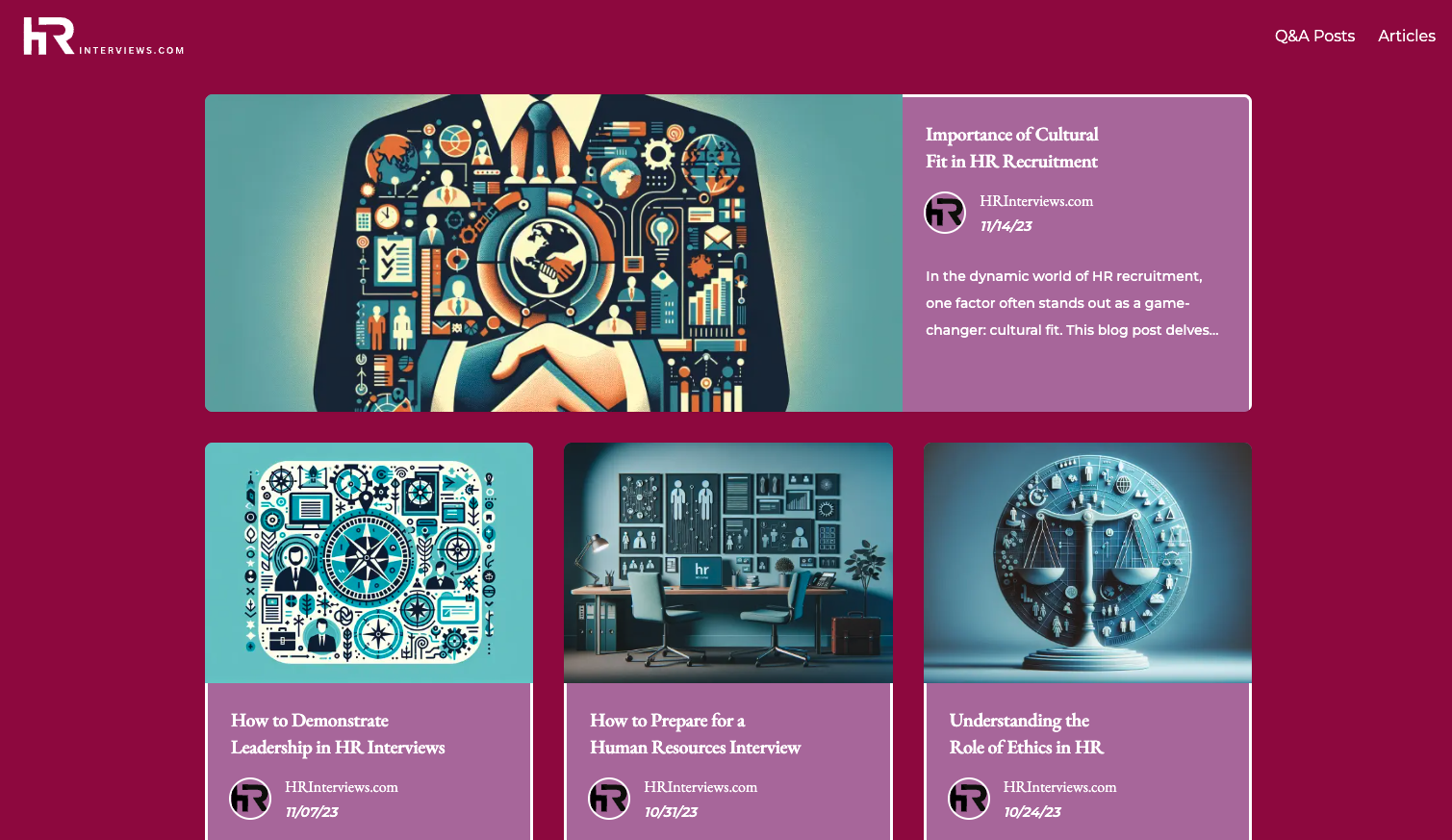 HR Interviews the Definitive Hub for Human Resources Insights