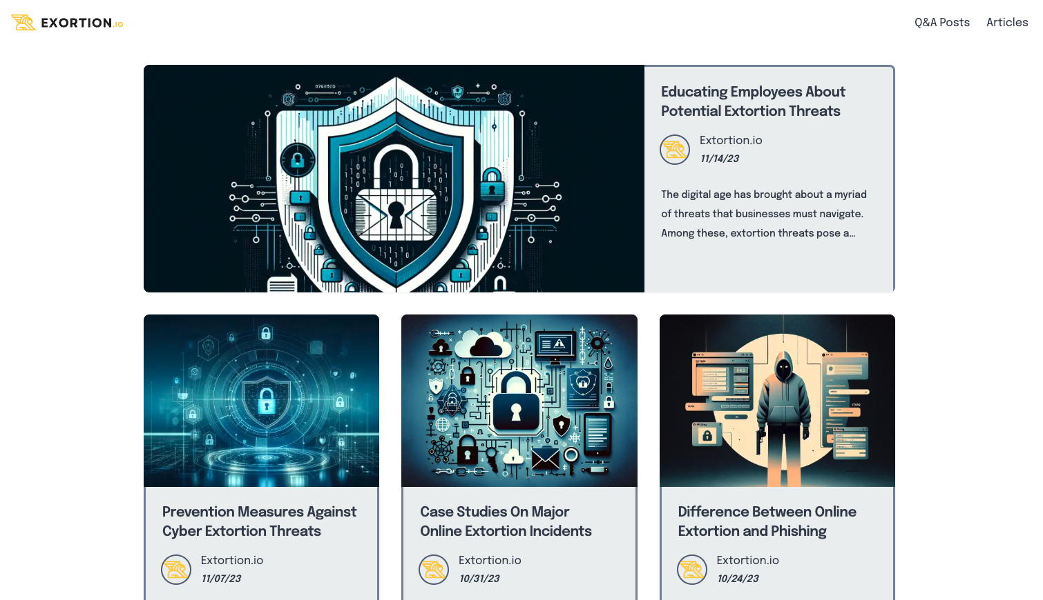 Extortion.io: Definitive Source on Extortion and Countermeasures