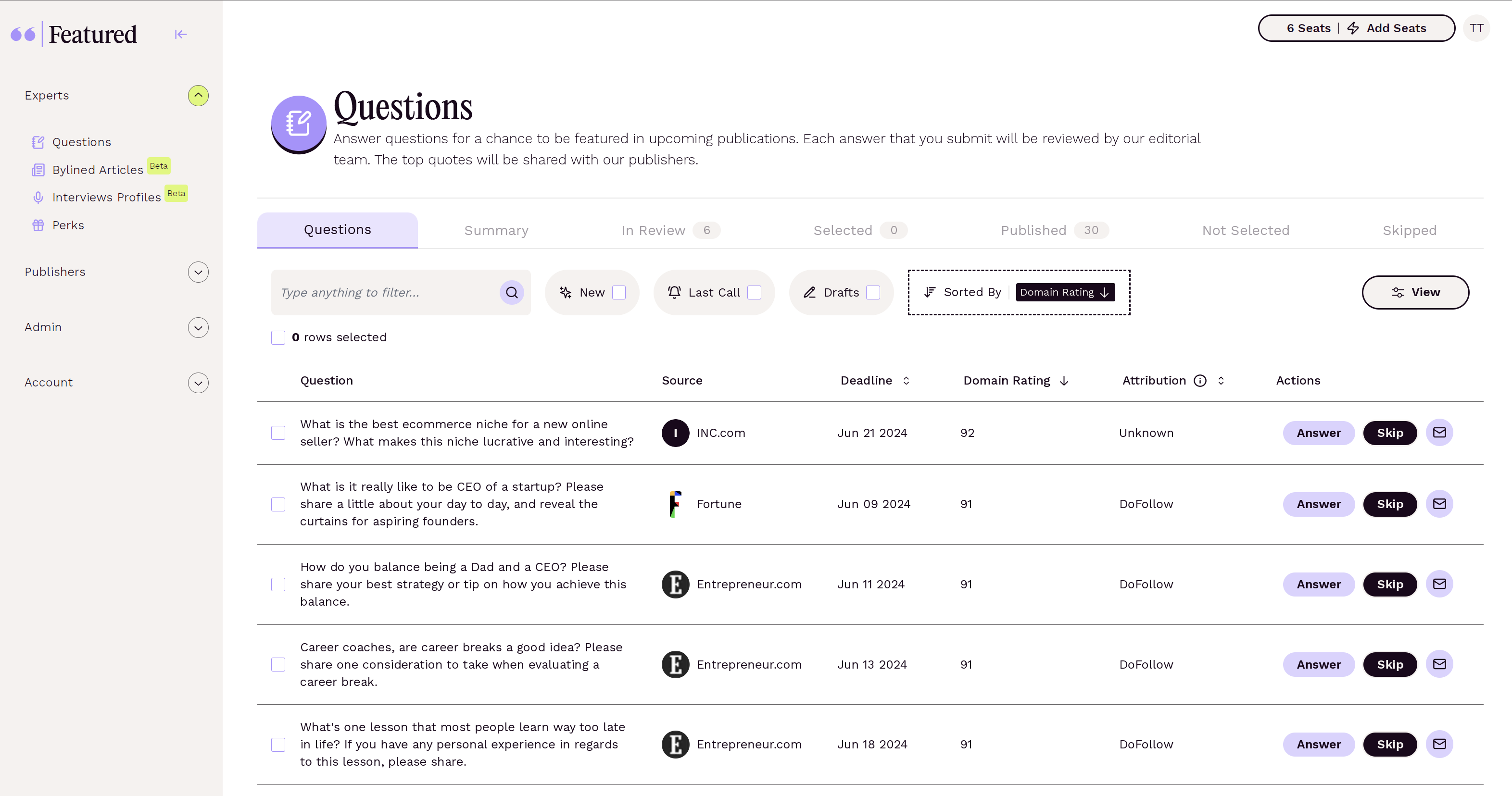 New Products, Pricing, and Account Structure at Featured.com - Featured